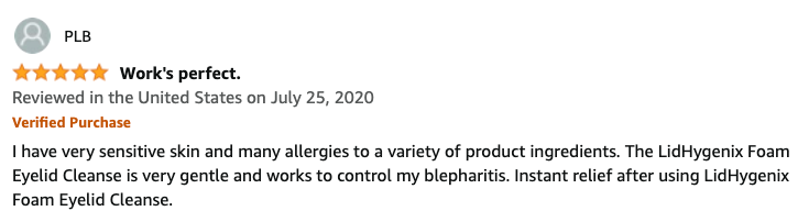 LidHygenix FOAM Eyelid Cleanser (1.69 oz)