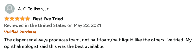 LidHygenix FOAM Eyelid Cleanser (1.69 oz)